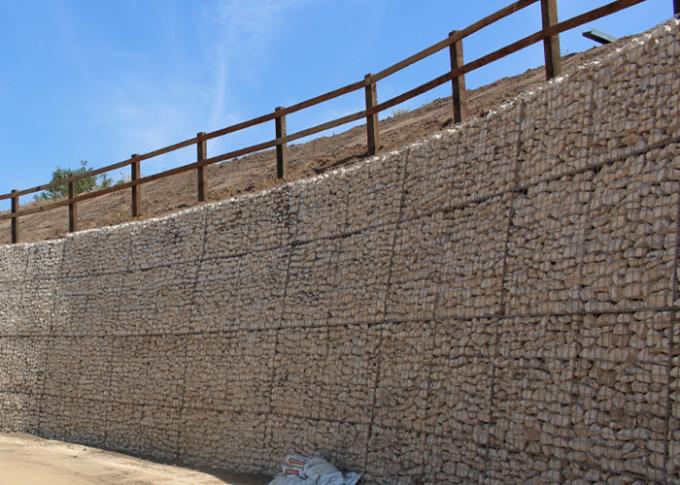 Decorative Retaining Wall Gabion Baskets / Welded Mesh Gabion Cladding