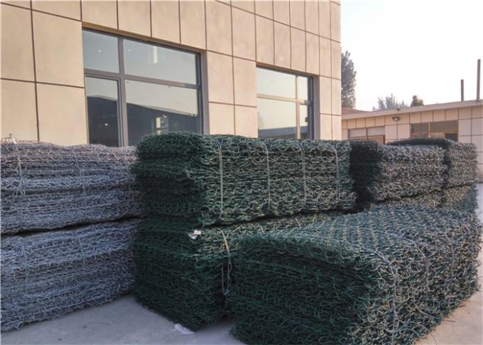 Plastic Coated Gabion Wire Mesh Boxes Rockfall Netting‎ Anti Corrosion