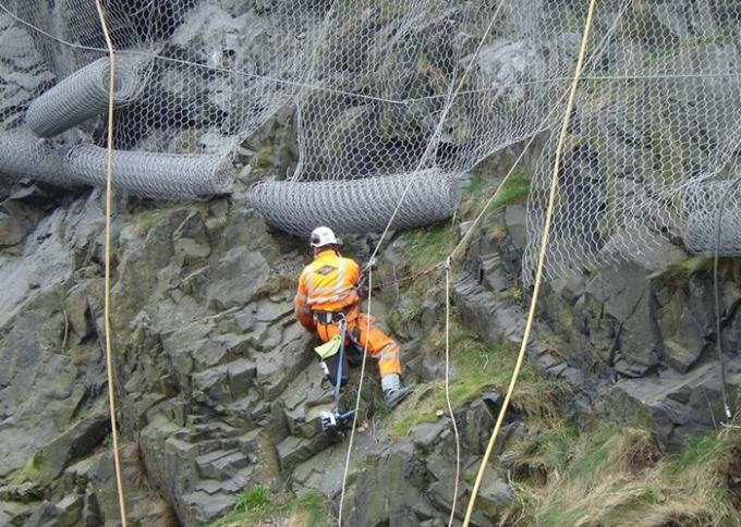 Safety Wire Mesh Slope Protection Stainless Steel Spiral Rope Mesh Net ...