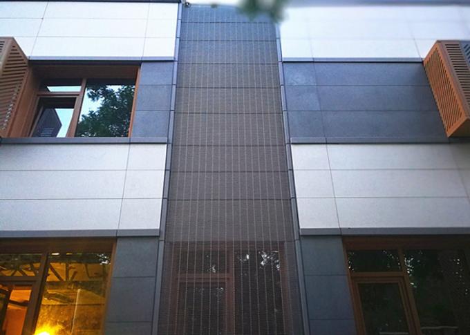 Stainless Steel Architecture Facade Woven Metal Mesh For Building Plain ...