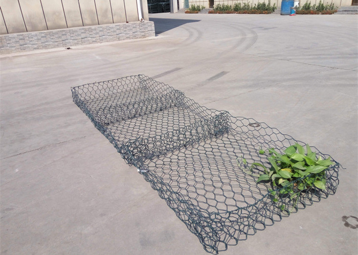 Low Carbon Gabion Mattress Galvanized / Galfan / PVC Coated Surface ...